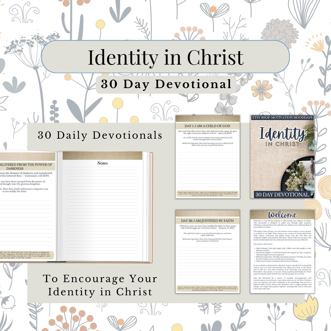 30 Day Devotional - Identity in Christ - Etsy