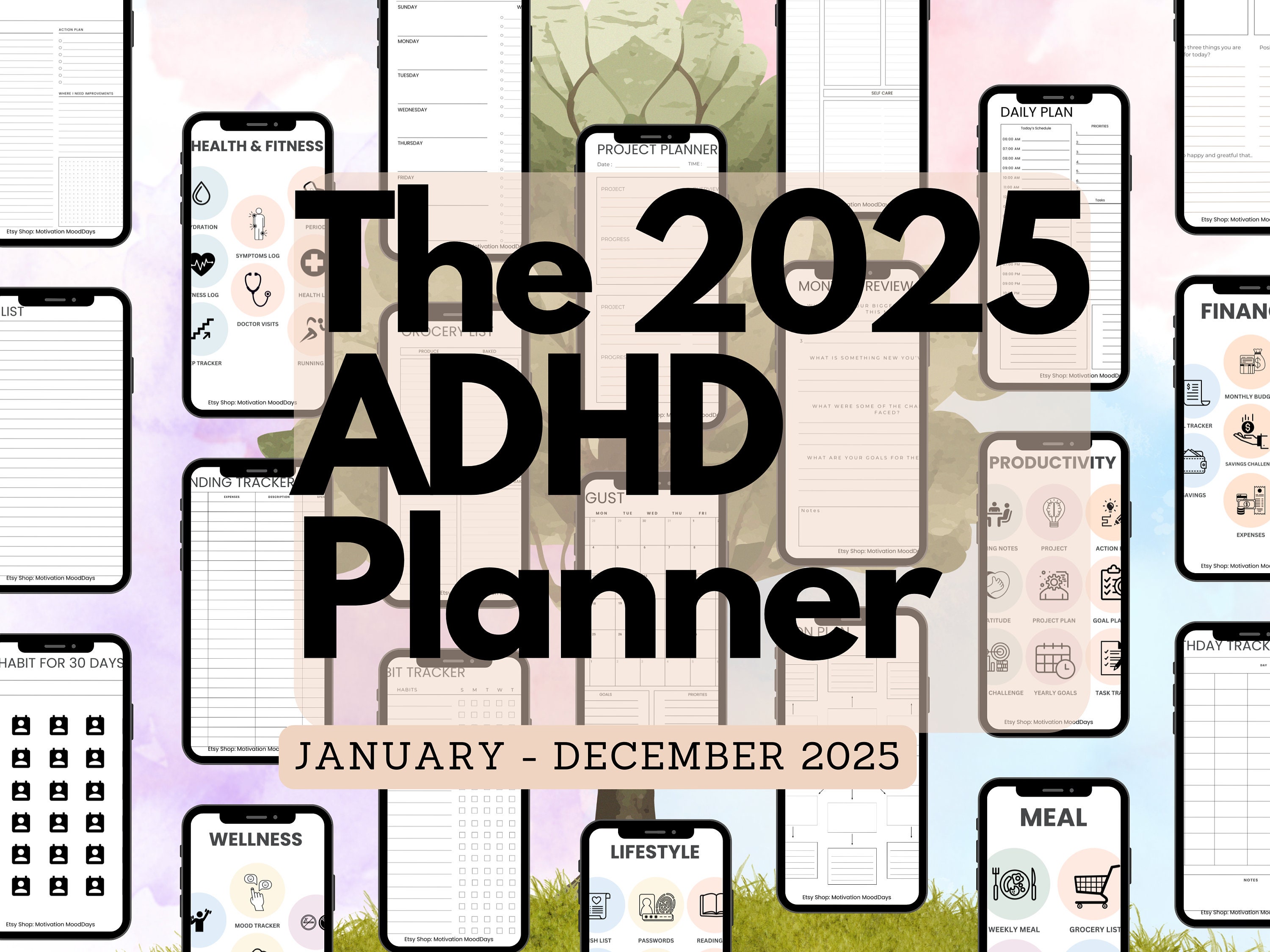 2025 ADHD Planner - Etsy