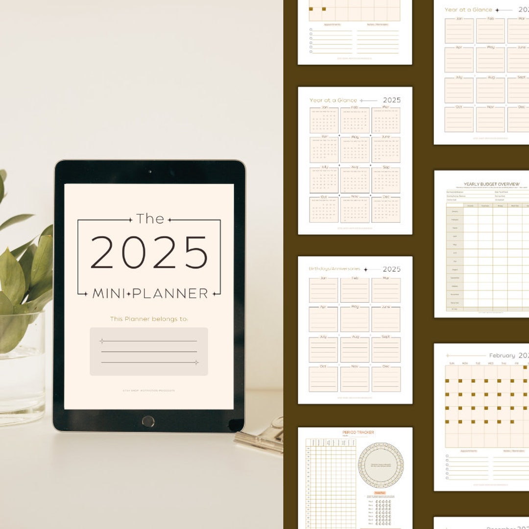 2025 Mini Planner - Etsy