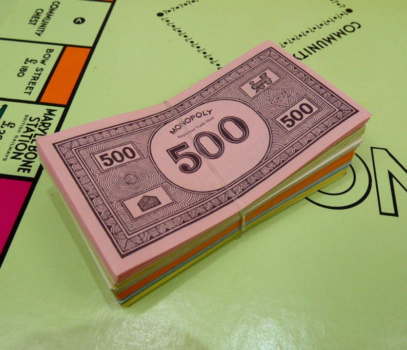 Monopoly Board Game by Waddingtons 1972 - Big Red Box Edition ...