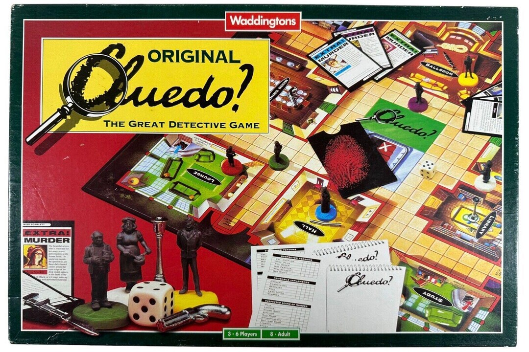 Vintage Cluedo the Detective Board Game by Waddingtons 1996 8yrs ...