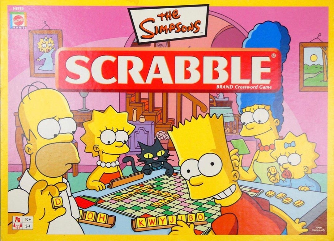 Mattel the Simpsons Scrabble Board Game 2005 - 10+ - VGC / Complete - Etsy