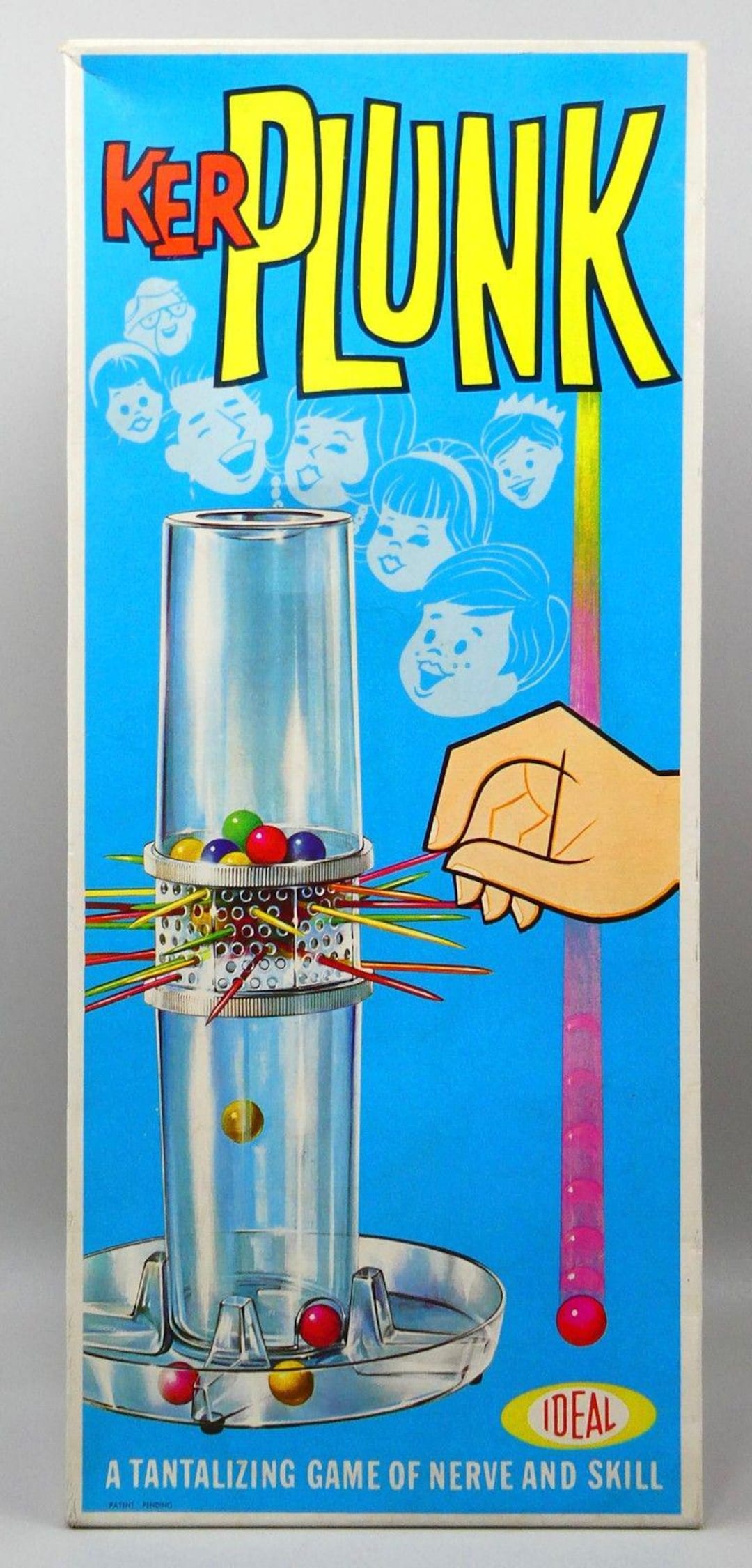 Ker Plunk Game by Ideal - Vintage 1967 - Skill Game 2-4 Players (8 ...