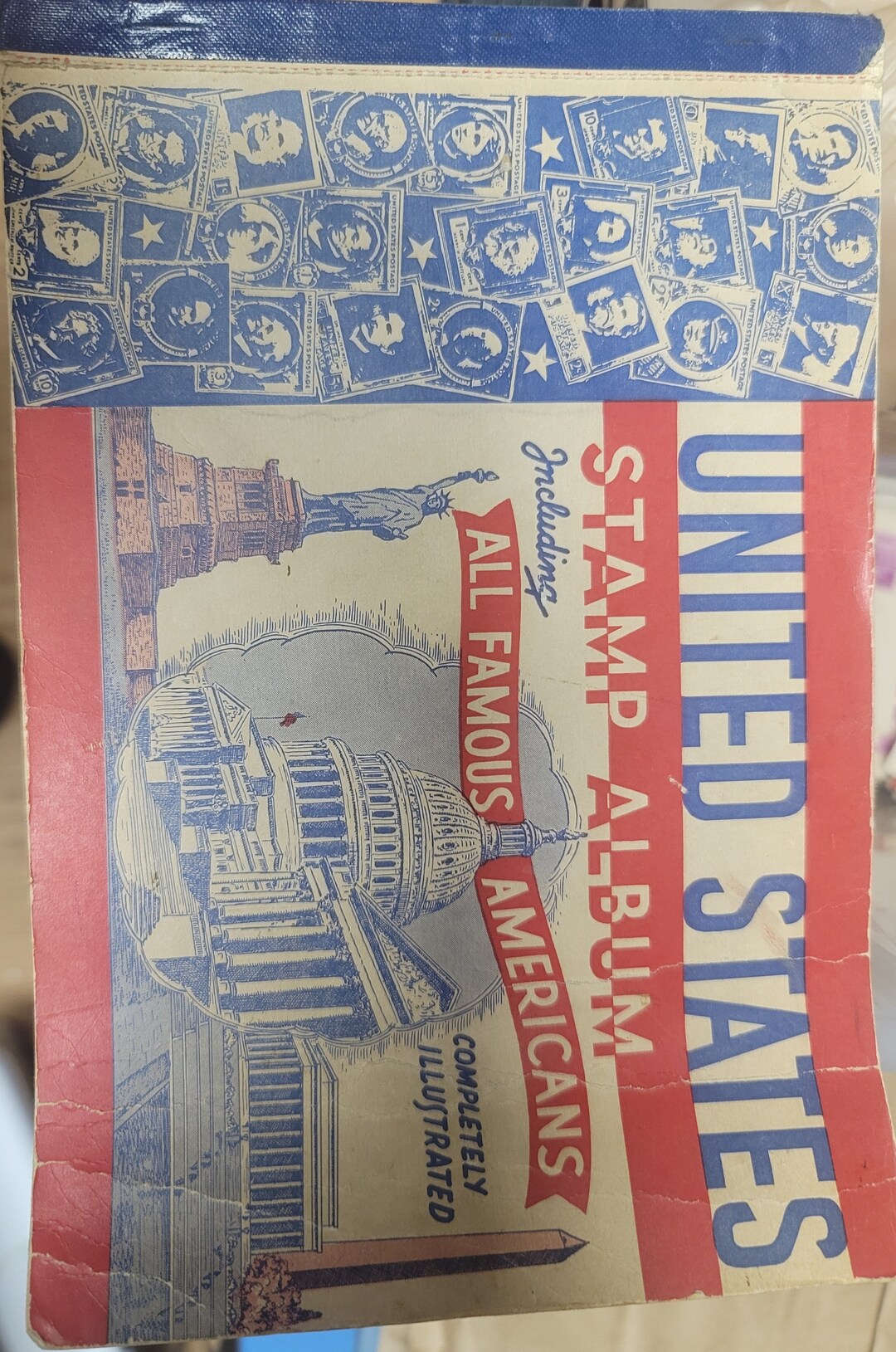 Vintage USA Stamp Collection Book - Etsy