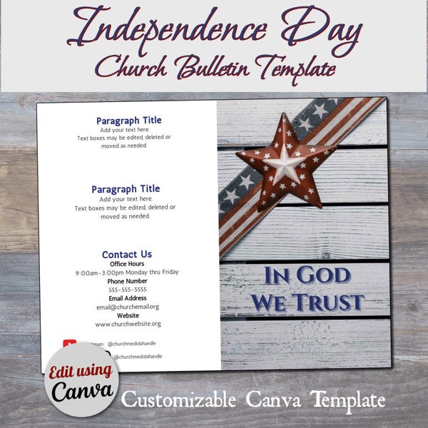 Church Bulletin Covers for July - Etsy
