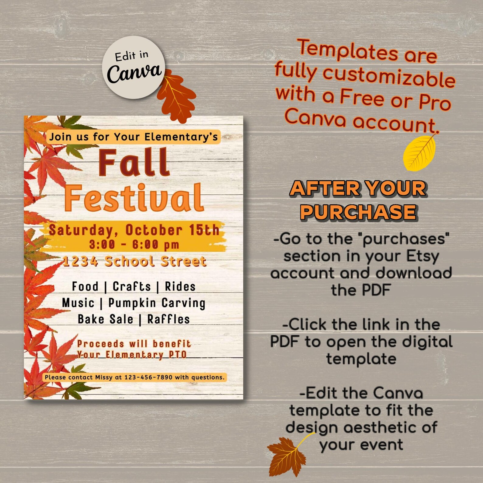 Fall Festival Flyer Fall Festival Invitation and Postcard Church or ...