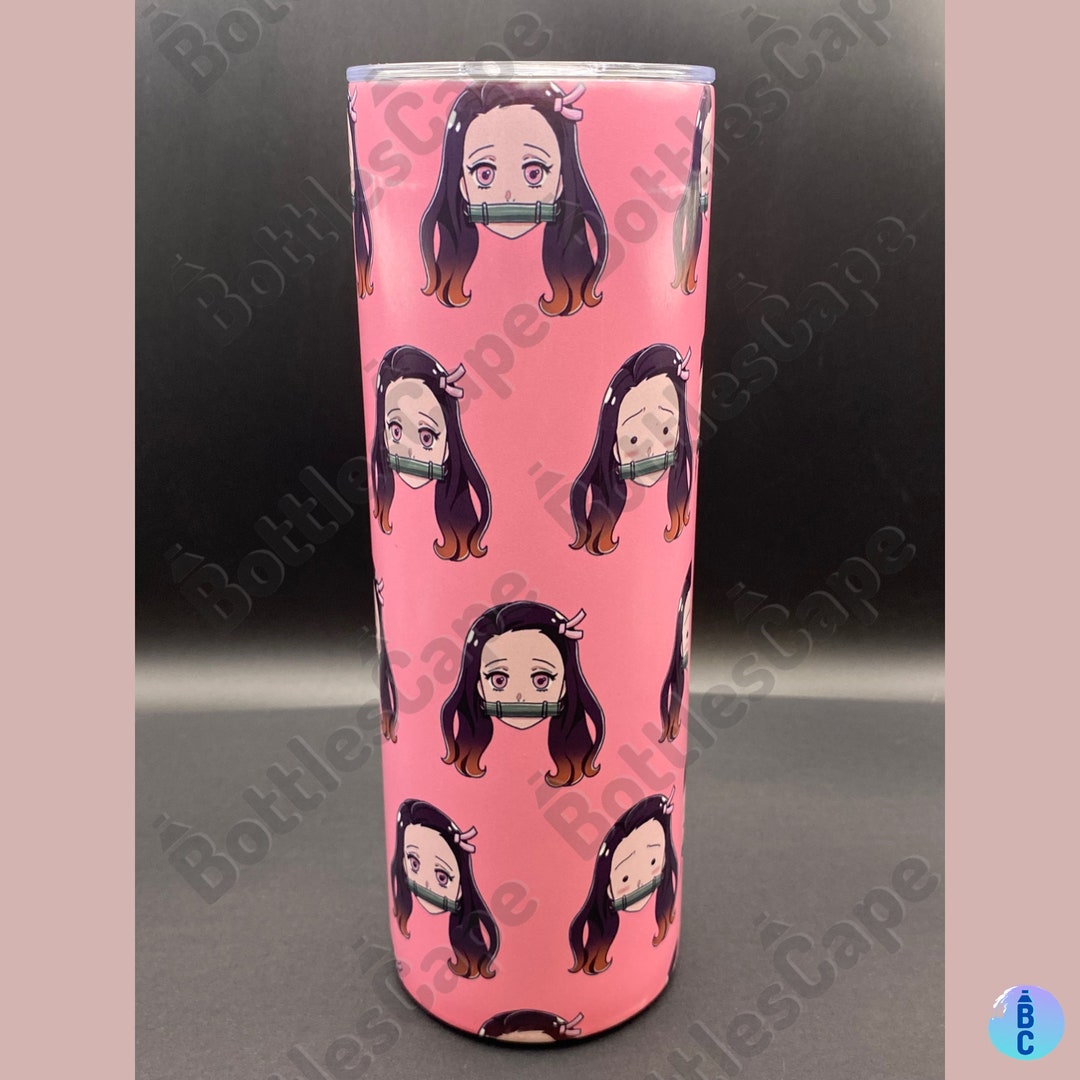 Anime Cup Manga Pink Chibi Head Pattern Tumbler 20 Oz - Etsy