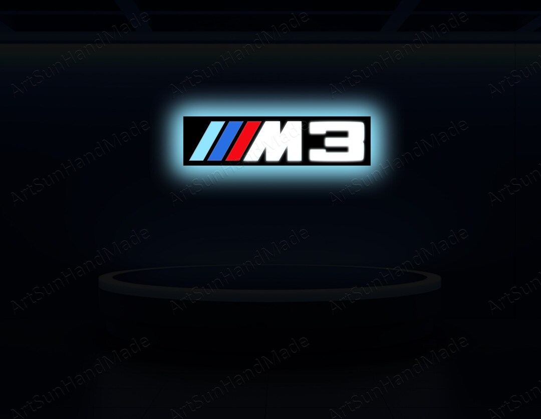 Car Power M, M Power, Led Signs, Car Signs, Gift for Car Lovers, LED ...