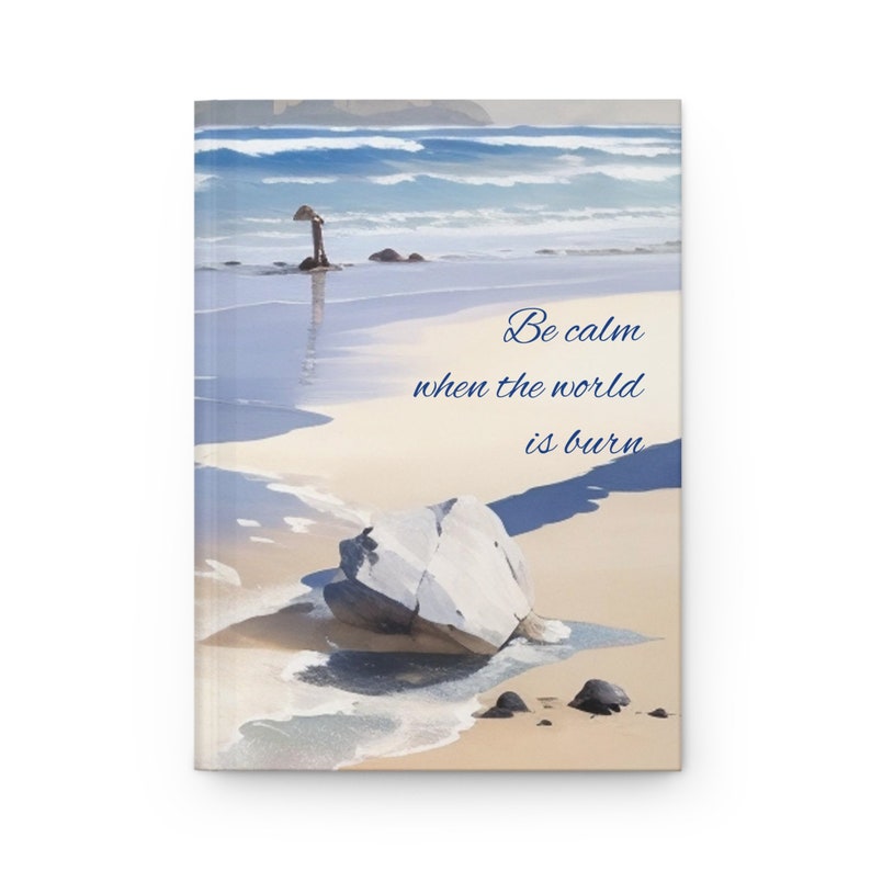 Beach Landscape Matte Hardcover Journal With Phrase - Etsy