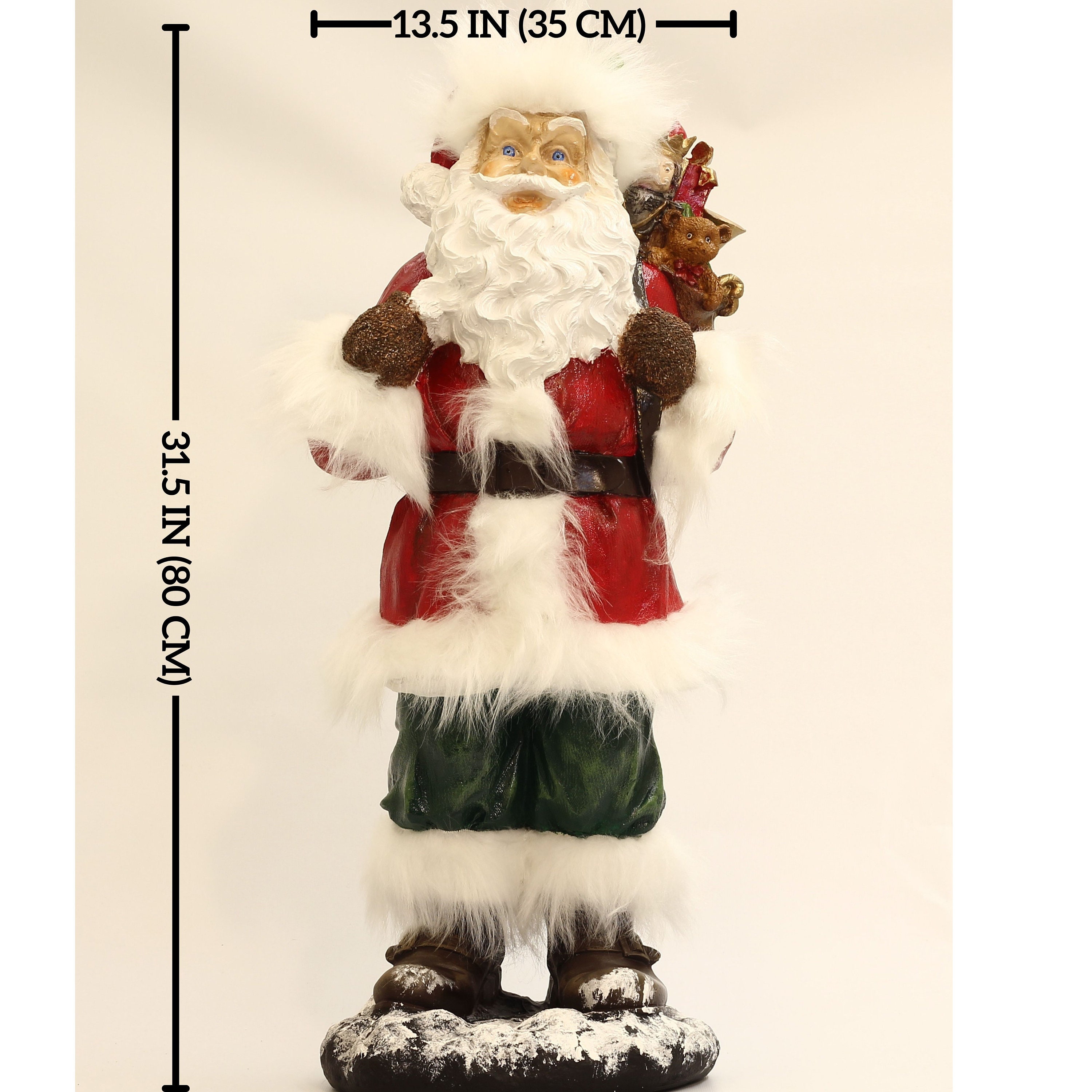Huge Santa Claus Handmade Statue 31.7 Inches Large Sculpture - Etsy
