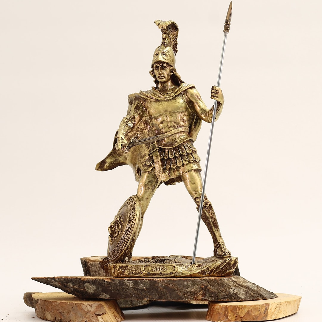 Ancient Greek God Ares Statue - Greek Mythology Sculpture Home Decor - Etsy