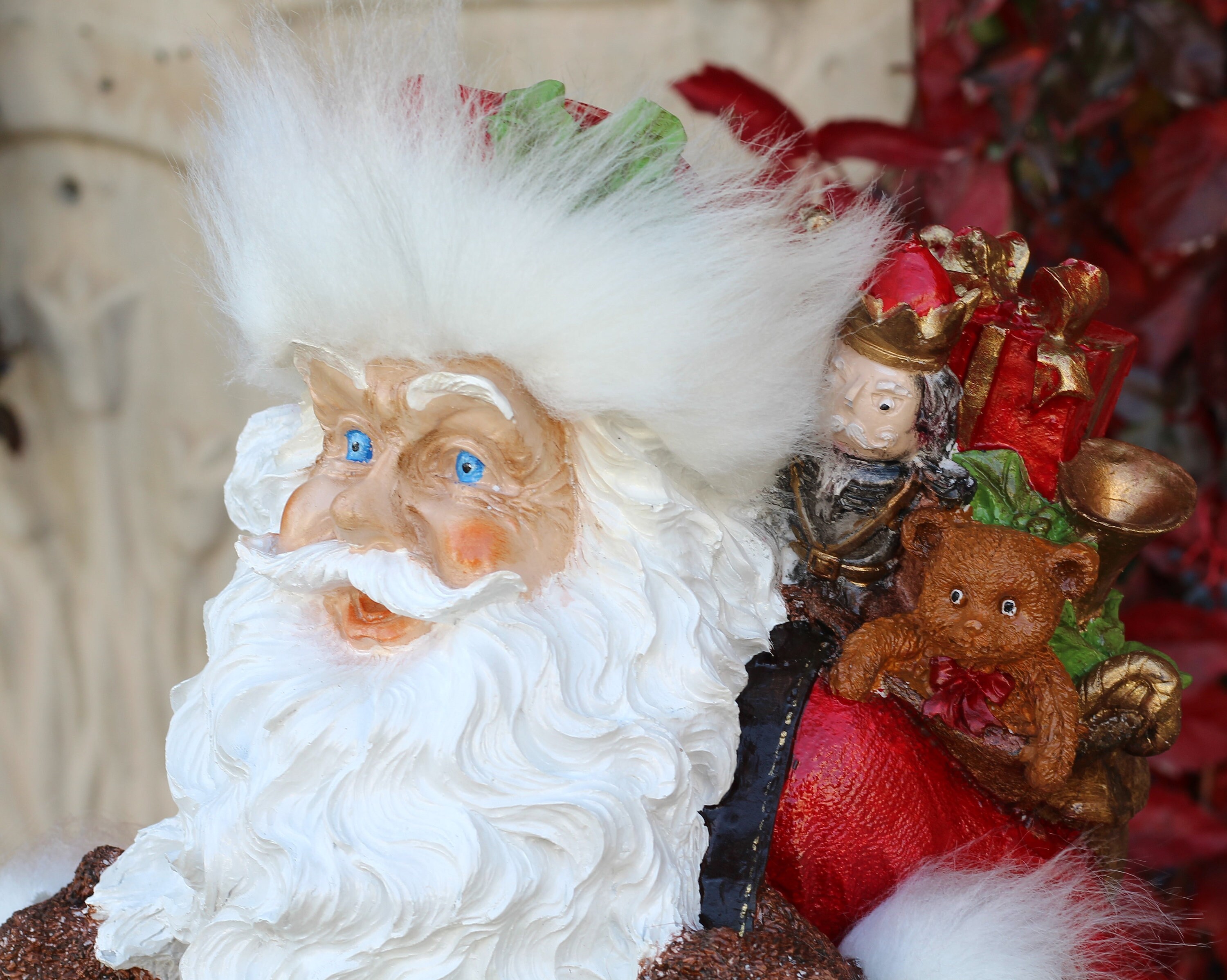 Huge Santa Claus Handmade Statue 31.7 Inches Large Sculpture - Etsy