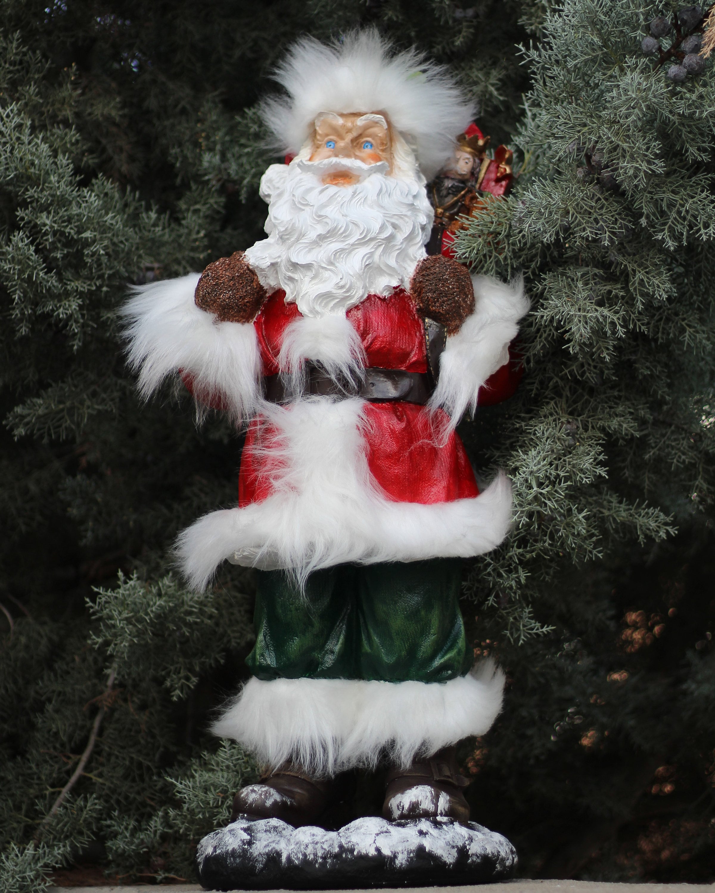 Huge Santa Claus Handmade Statue, 31.7 Inches Large Sculpture ...