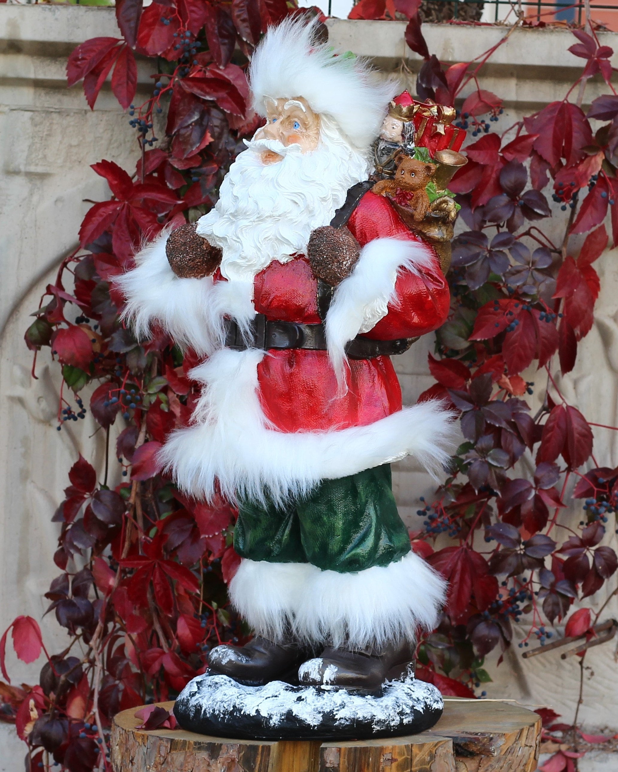 Huge Santa Claus Handmade Statue, 31.7 Inches Large Sculpture ...