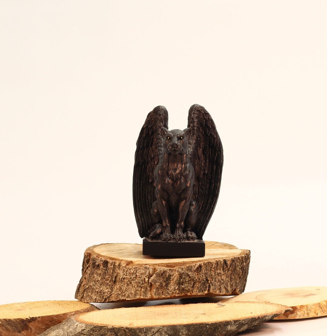 Winged Black Panther Statue: Jaguar Gargoyle Sculpture, Home Decor - Etsy