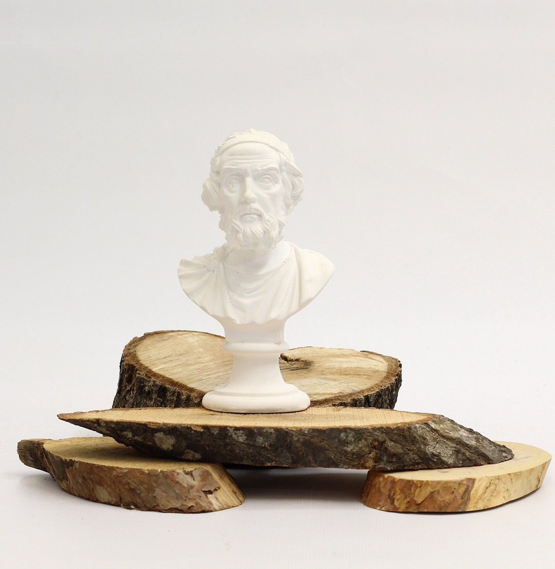 Homer Statue - Minimal Ancient Greek Philosopher Home Decor Sculpture ...