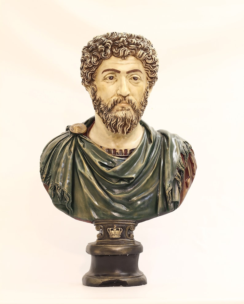 Huge Handmade Marcus Aurelius Statue 34 Inches Large Sculpture Roman ...