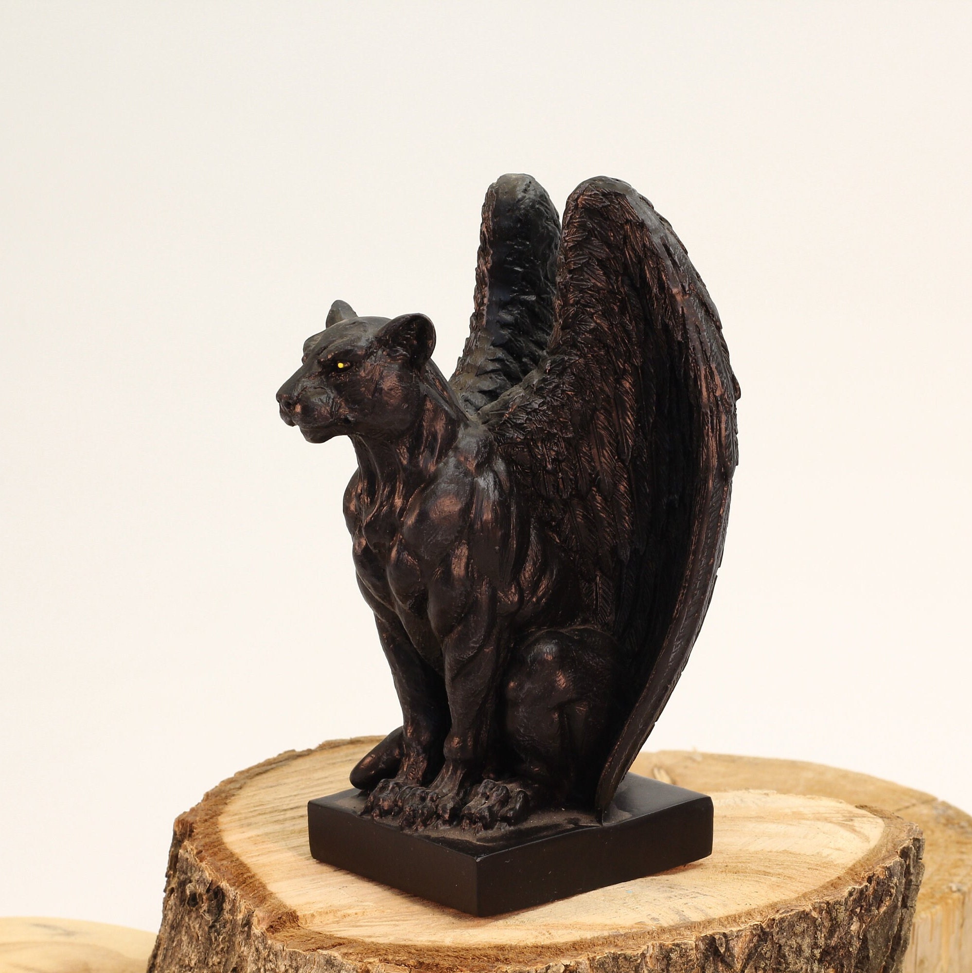 Winged Black Panther Statue: Jaguar Gargoyle Sculpture, Home Decor - Etsy