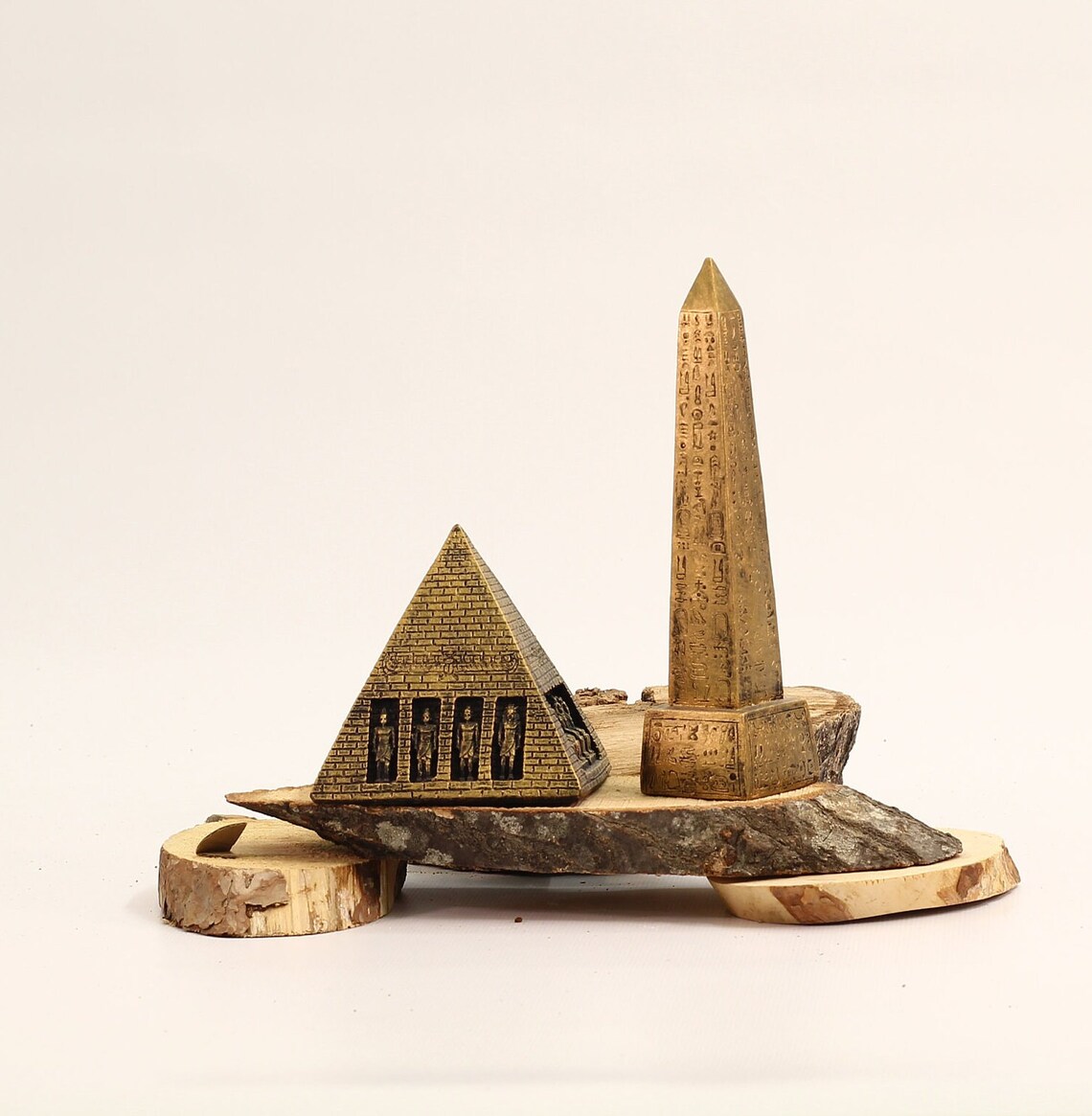 Set of Egyptian Pyramid and Obelisk Statue Ancient Egypt Home Decor ...