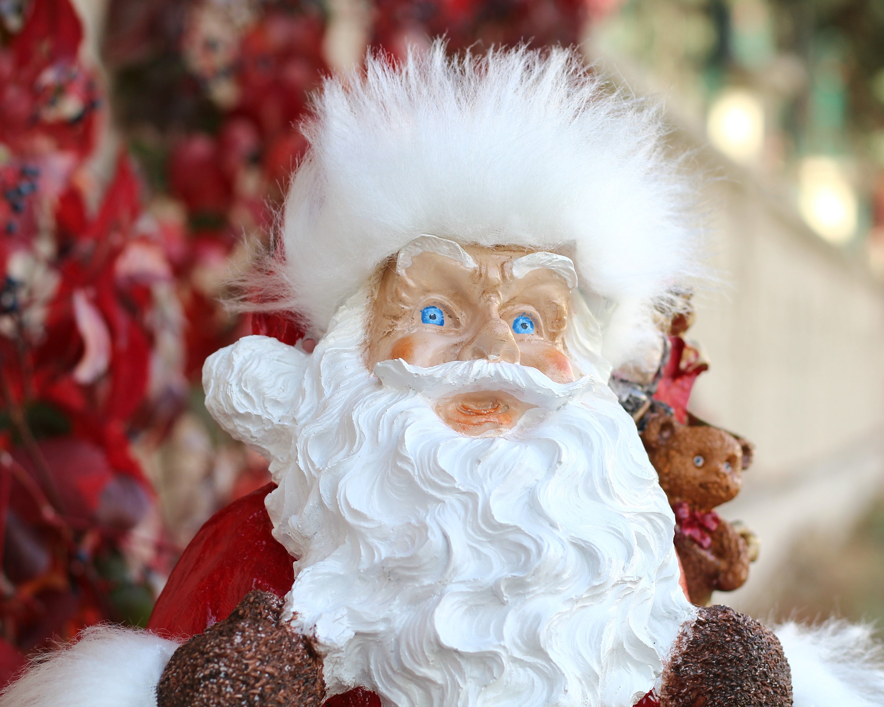 Huge Santa Claus Handmade Statue, 31.7 Inches Large Sculpture ...