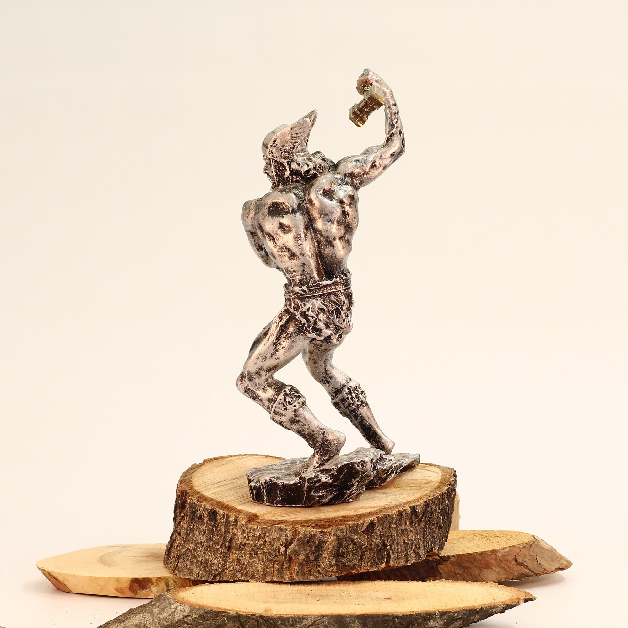 Thor Statue 10.6 Inches Norse God Sculpture - Etsy