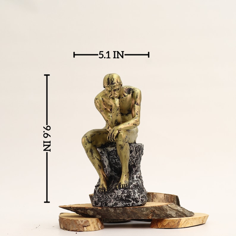 Rodin the Thinker Statue - Thinking Man Sculpture - Home Decor Statue ...