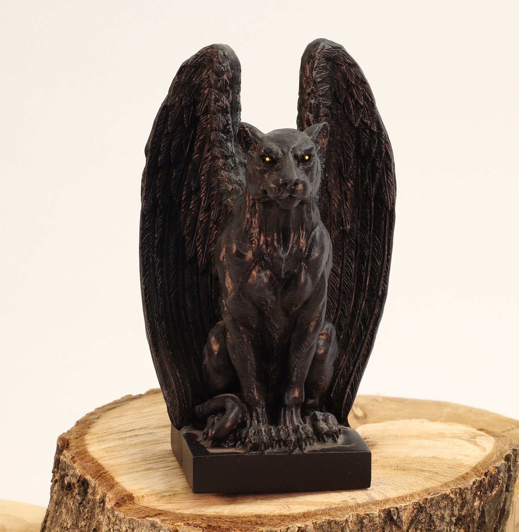 Winged Black Panther Statue: Jaguar Gargoyle Sculpture, Home Decor - Etsy