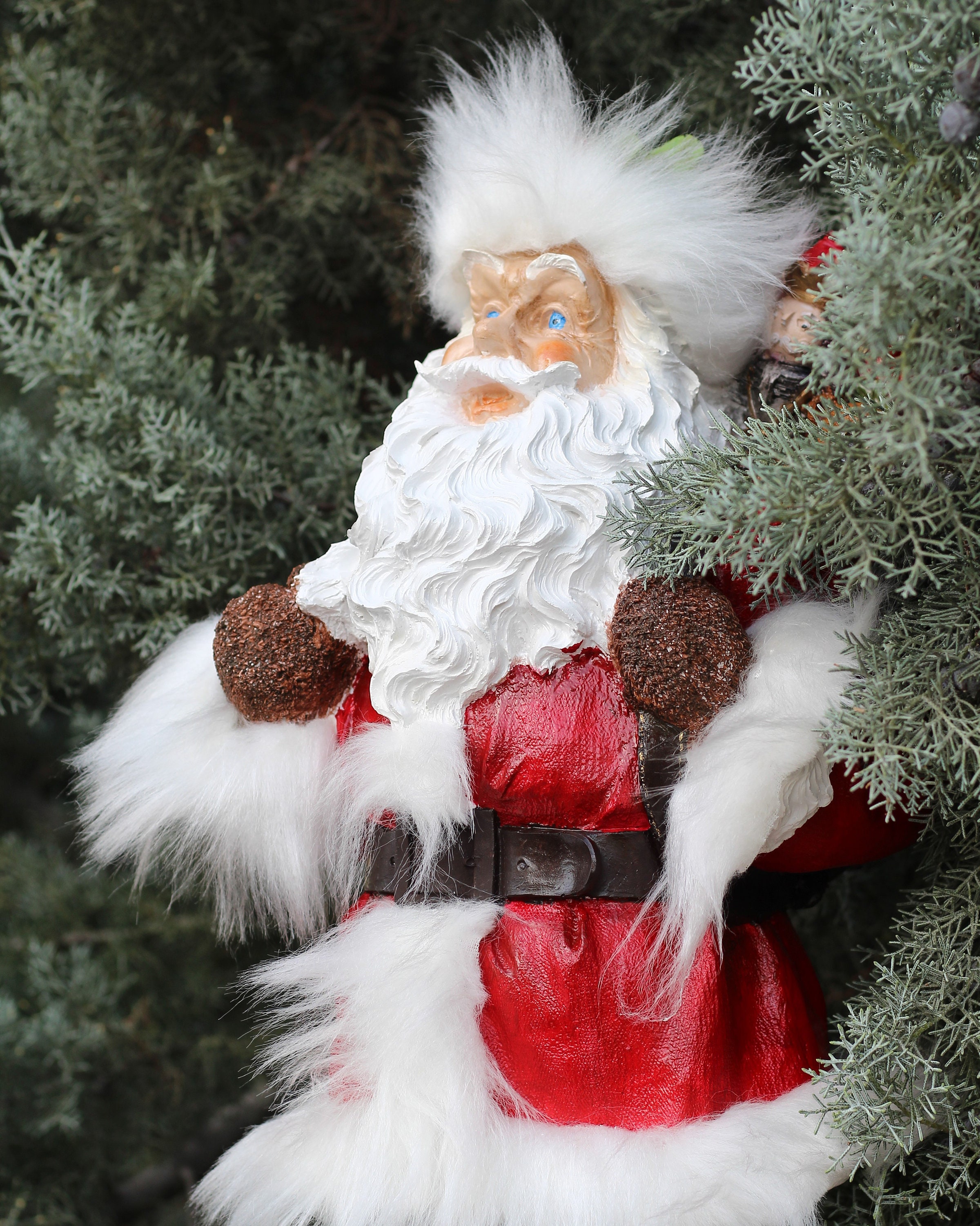 Huge Santa Claus Handmade Statue 31.7 Inches Large Sculpture - Etsy