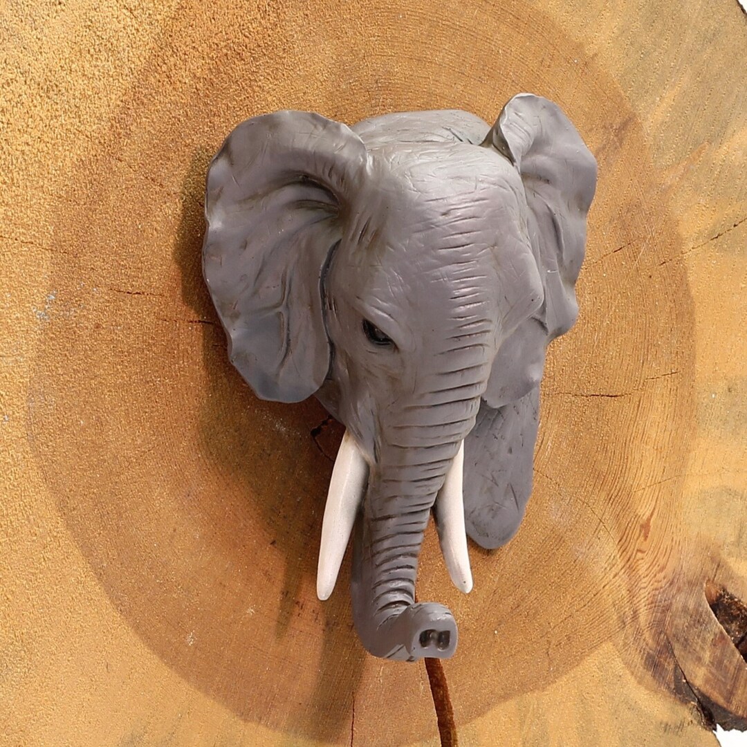 Elephant Head Wall Decor Animal Figure Wall Art - Etsy
