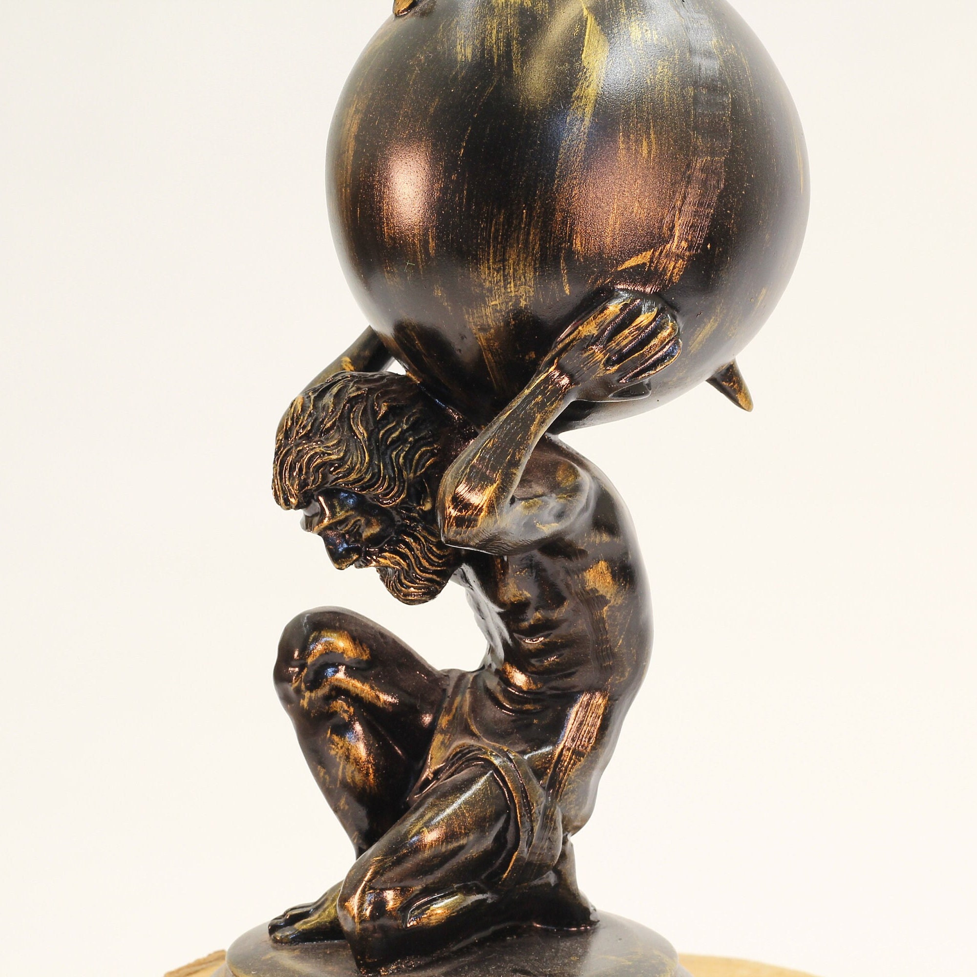 Atlas Carrying the Globe Statue 9.8 Inches Ancient Greek Atlas Greek ...