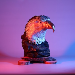 Large Eagle Bust Statue - Faux Taxidermy Bald Eagle Head Sculpture ...