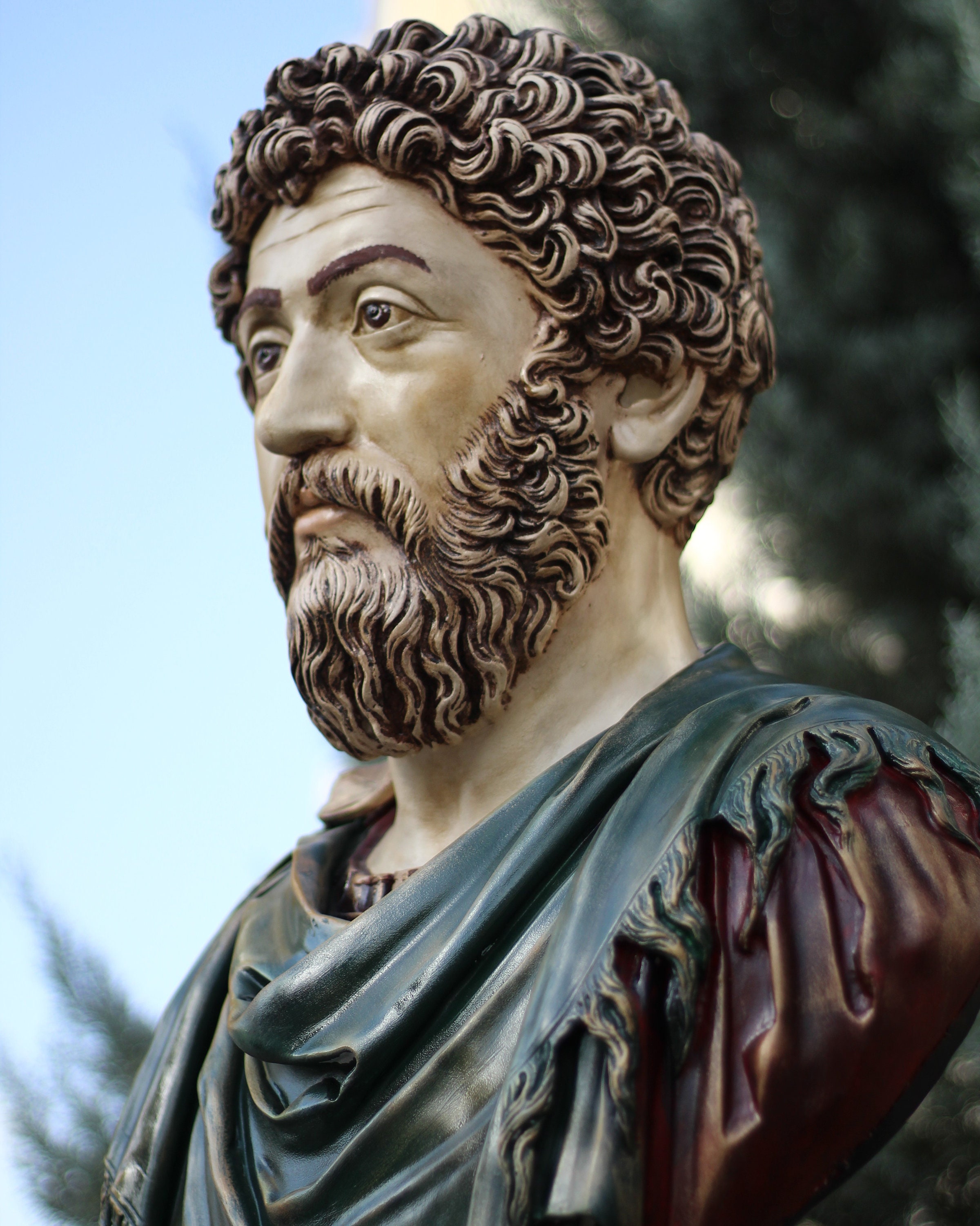 Huge Handmade Marcus Aurelius Statue 34 Inches Large Sculpture Roman ...