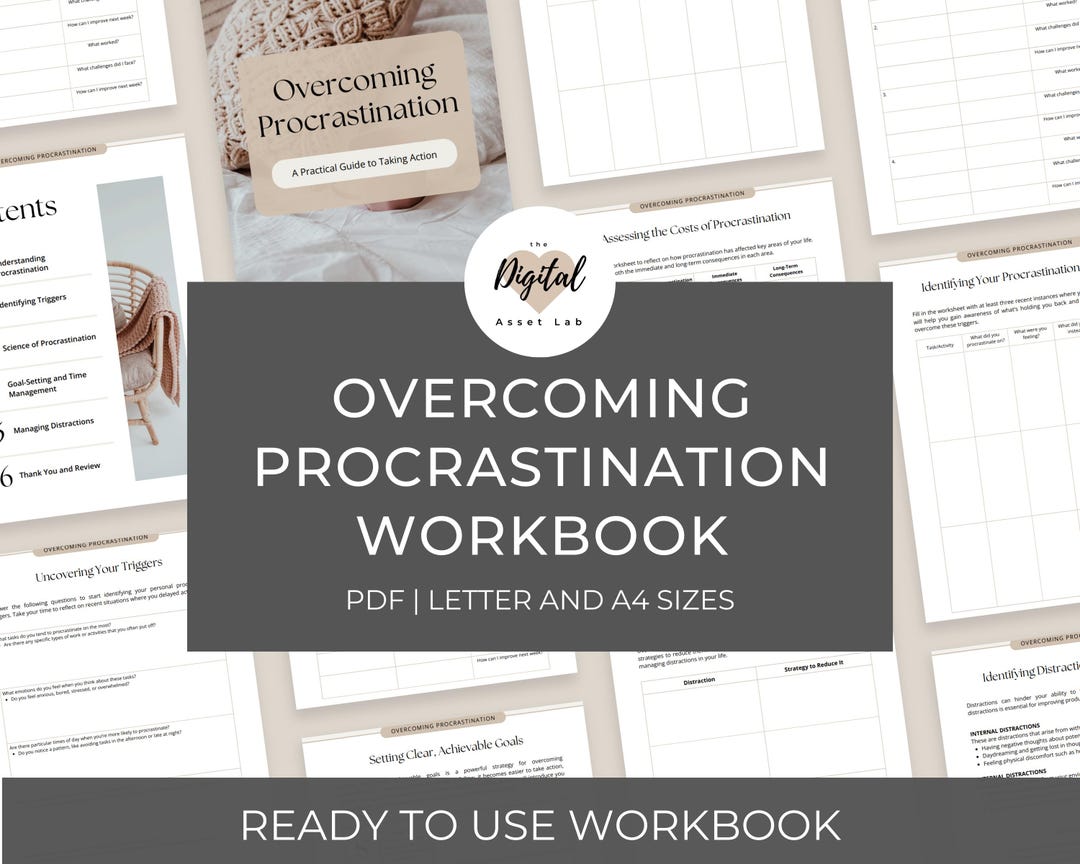 Interactive Personal Growth Workbook Overcoming Procrastination ...
