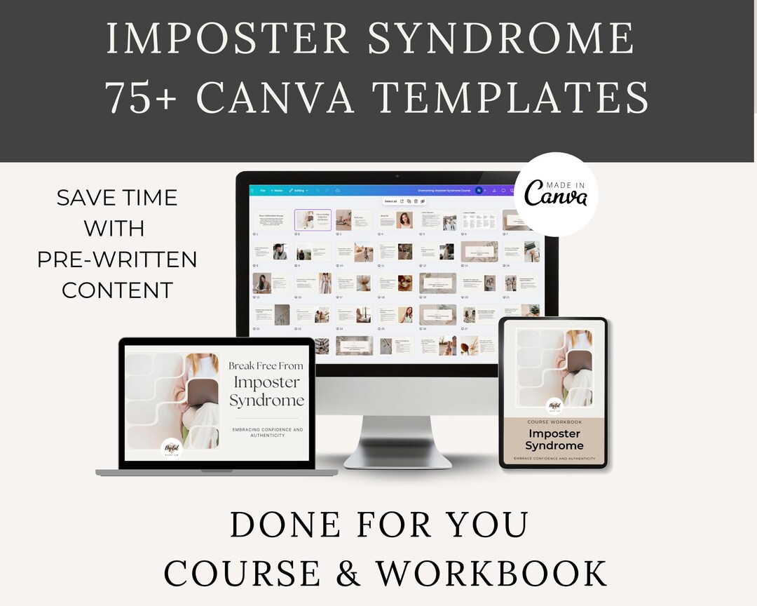 Boost Self-confidence: Imposter Syndrome Coaching Toolkit With 70 Canva ...
