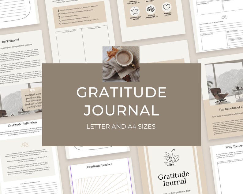 Gratitude Journal Printable Workbook 20-page Guide for Building a Daily ...