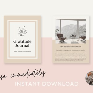 Gratitude Journal Printable Workbook 20-page Guide for Building a Daily ...