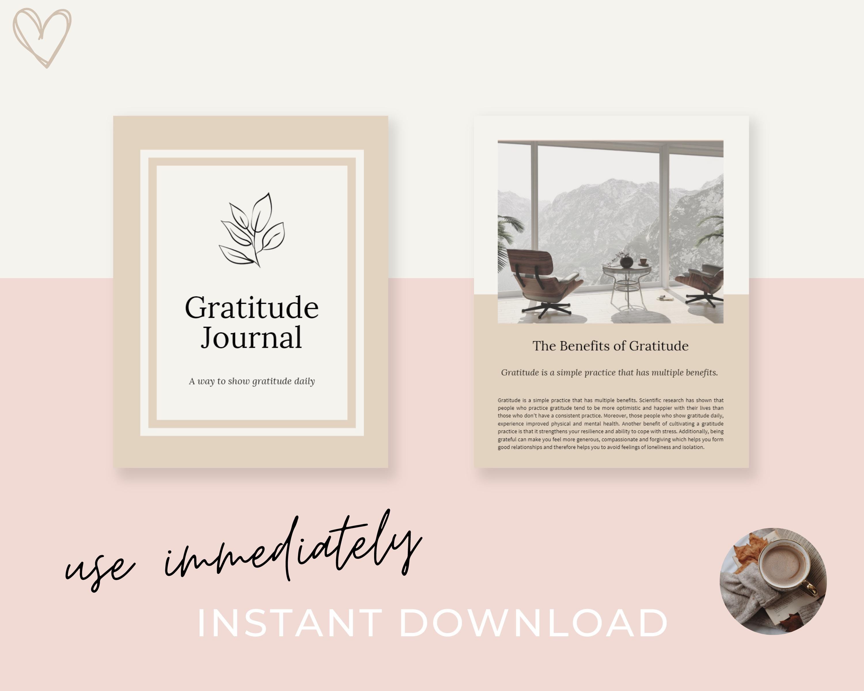 Gratitude Journal Printable Workbook 20-page Guide for Building a Daily ...