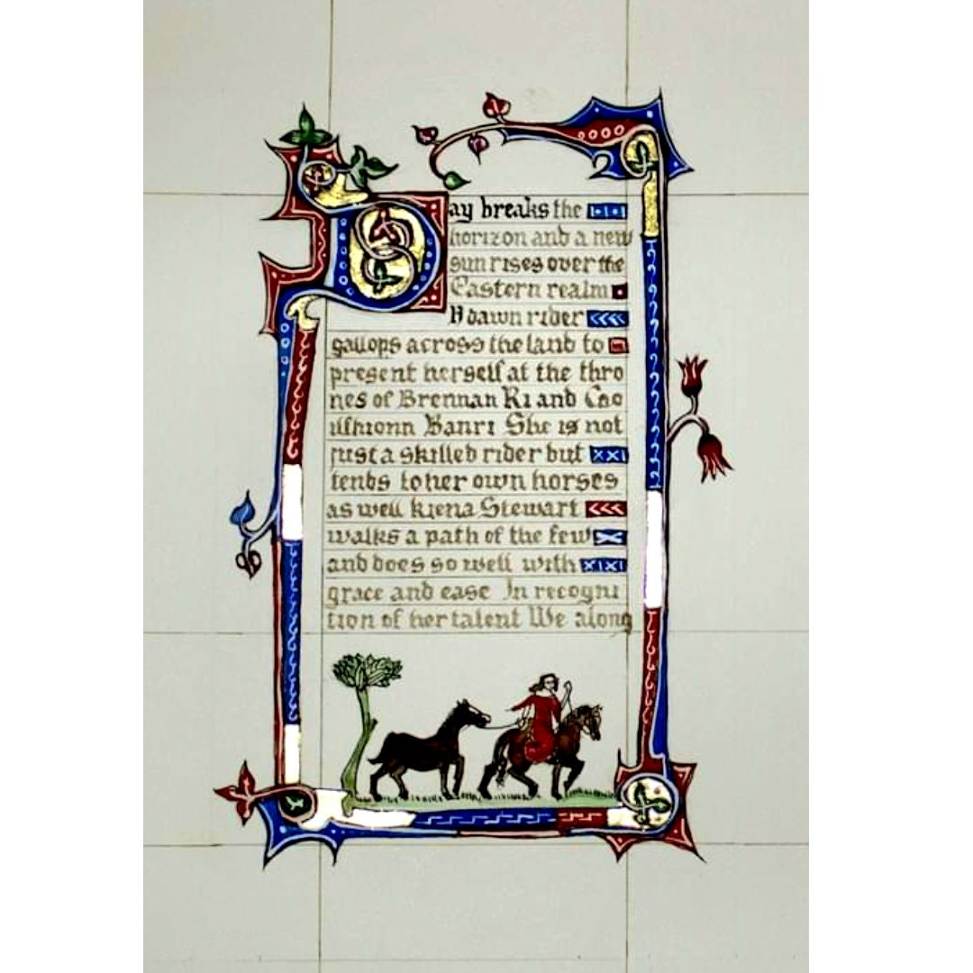 Hand Calligraphed and Illuminated 7"x5" Card - Etsy