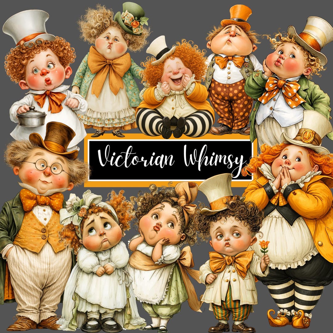 Vintage Paper Dolls, Whimsical Victorian , 48 Characters, Junk Journal ...