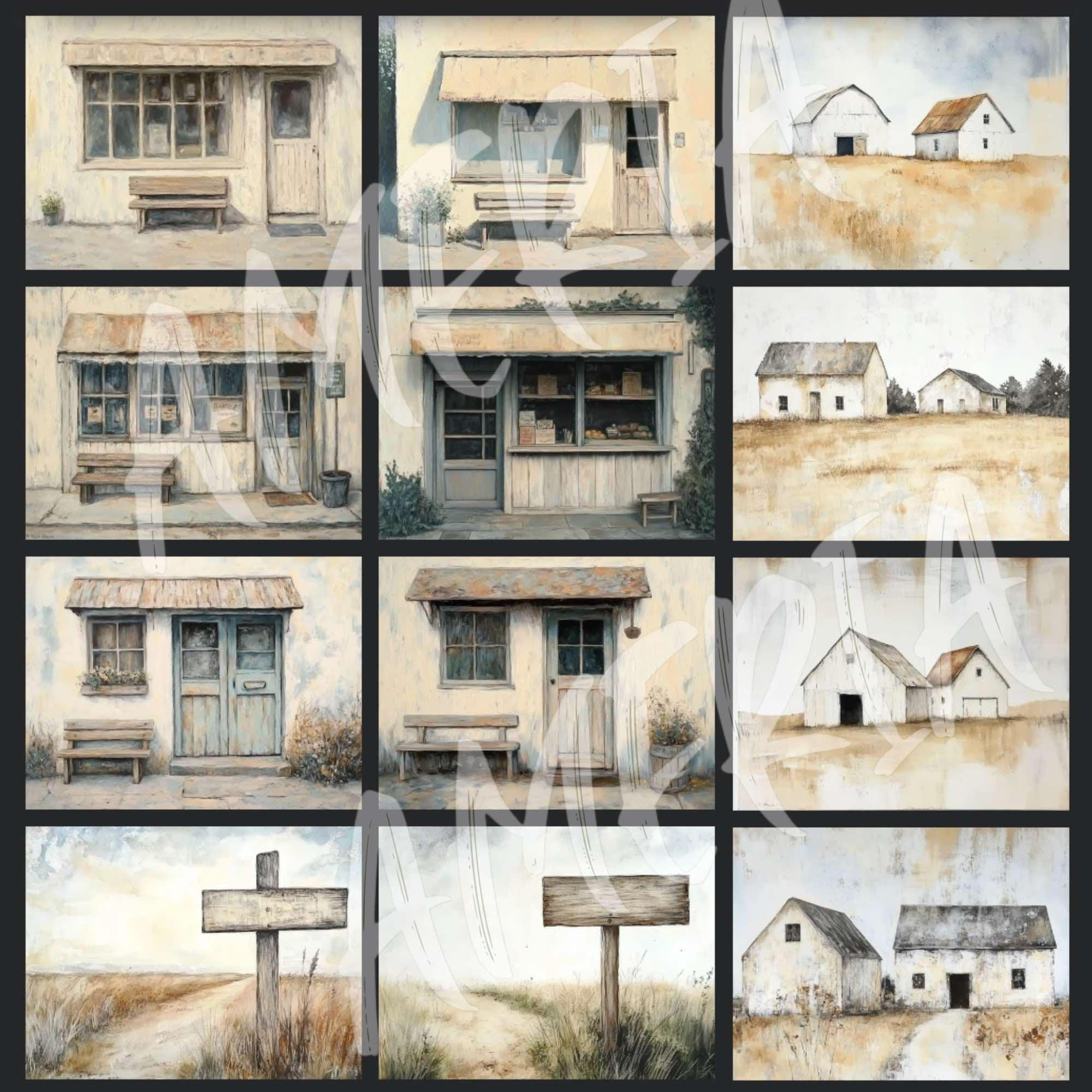 Rustic & Rural Backgrounds 58 Farm Landscape Papers, Countryside ...