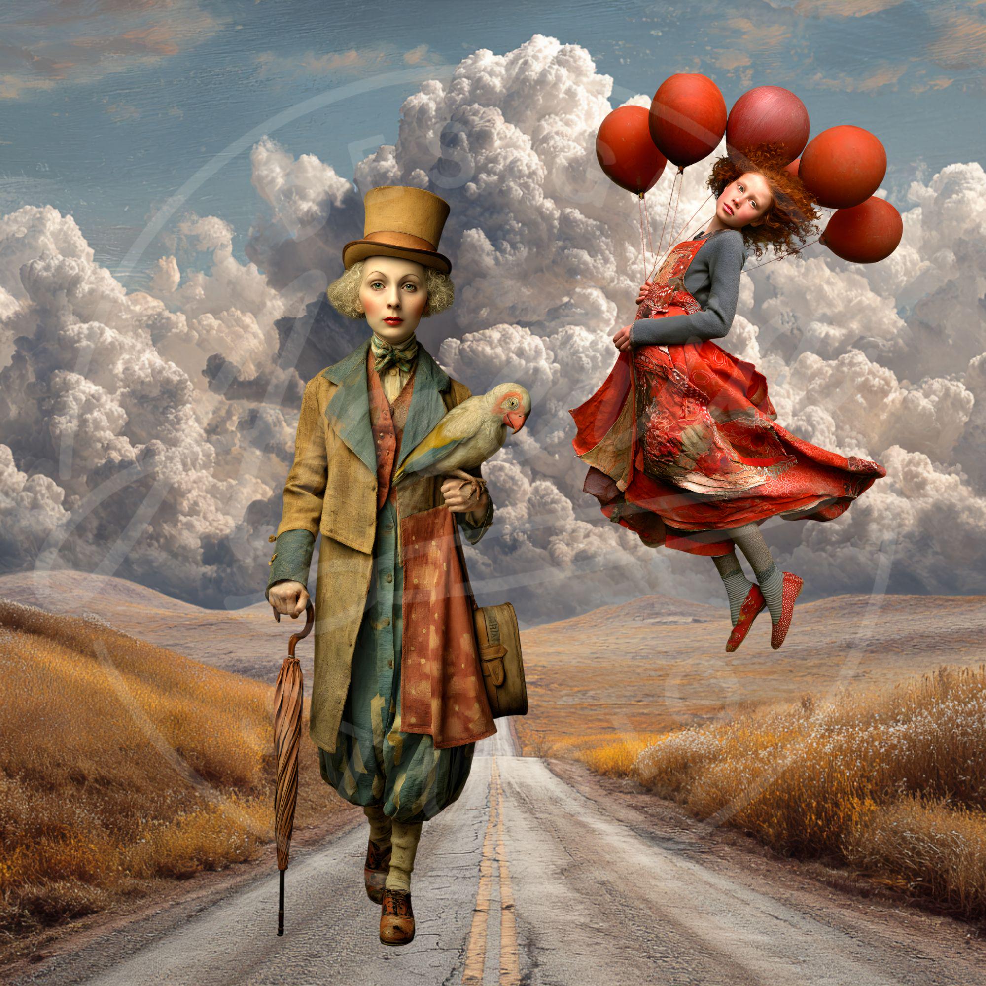Vintage Whimsical Clipart Bundle – Daydream Escape Vol.1 | Surreal ...