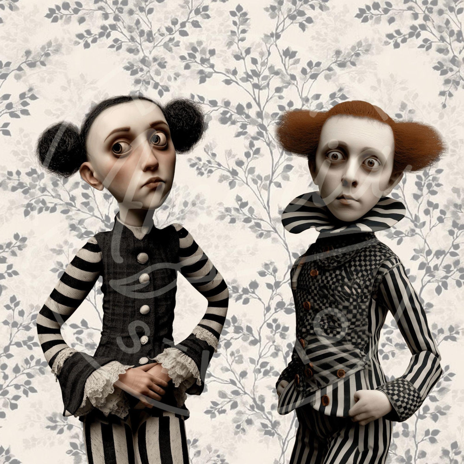 Striped Whimsy | Quirky & Peculiar People Clipart 136 PNG + 68 ...