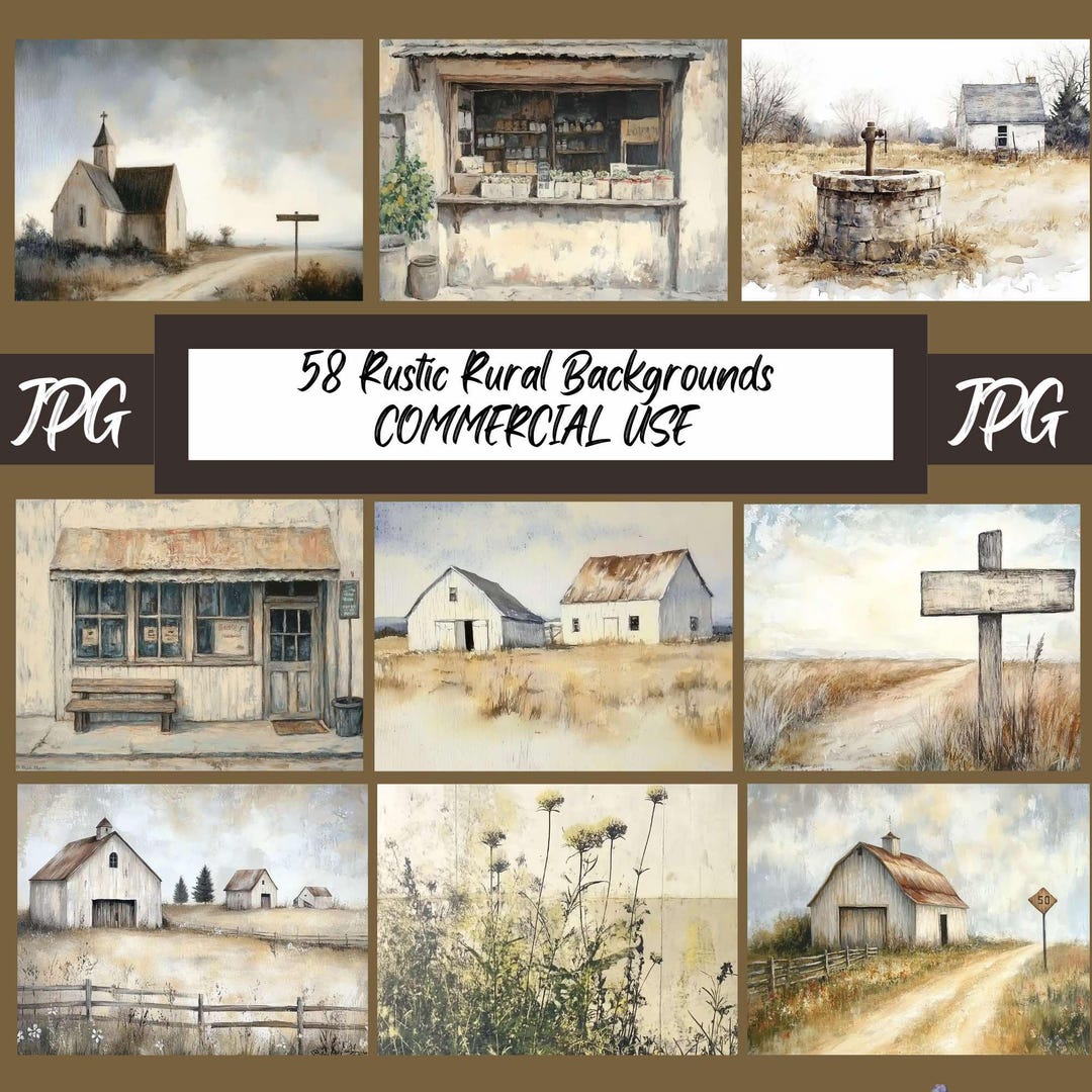 Rustic & Rural Backgrounds 58 Farm Landscape Papers, Countryside ...
