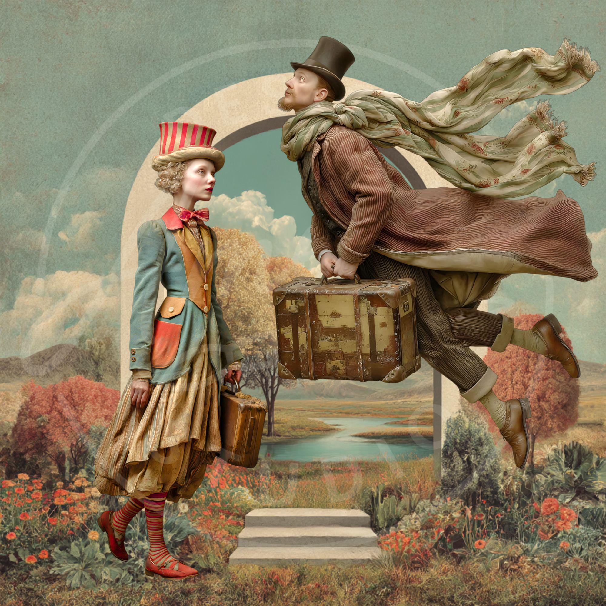 Vintage Whimsical Clipart Bundle – Daydream Escape Vol.1 | Surreal ...