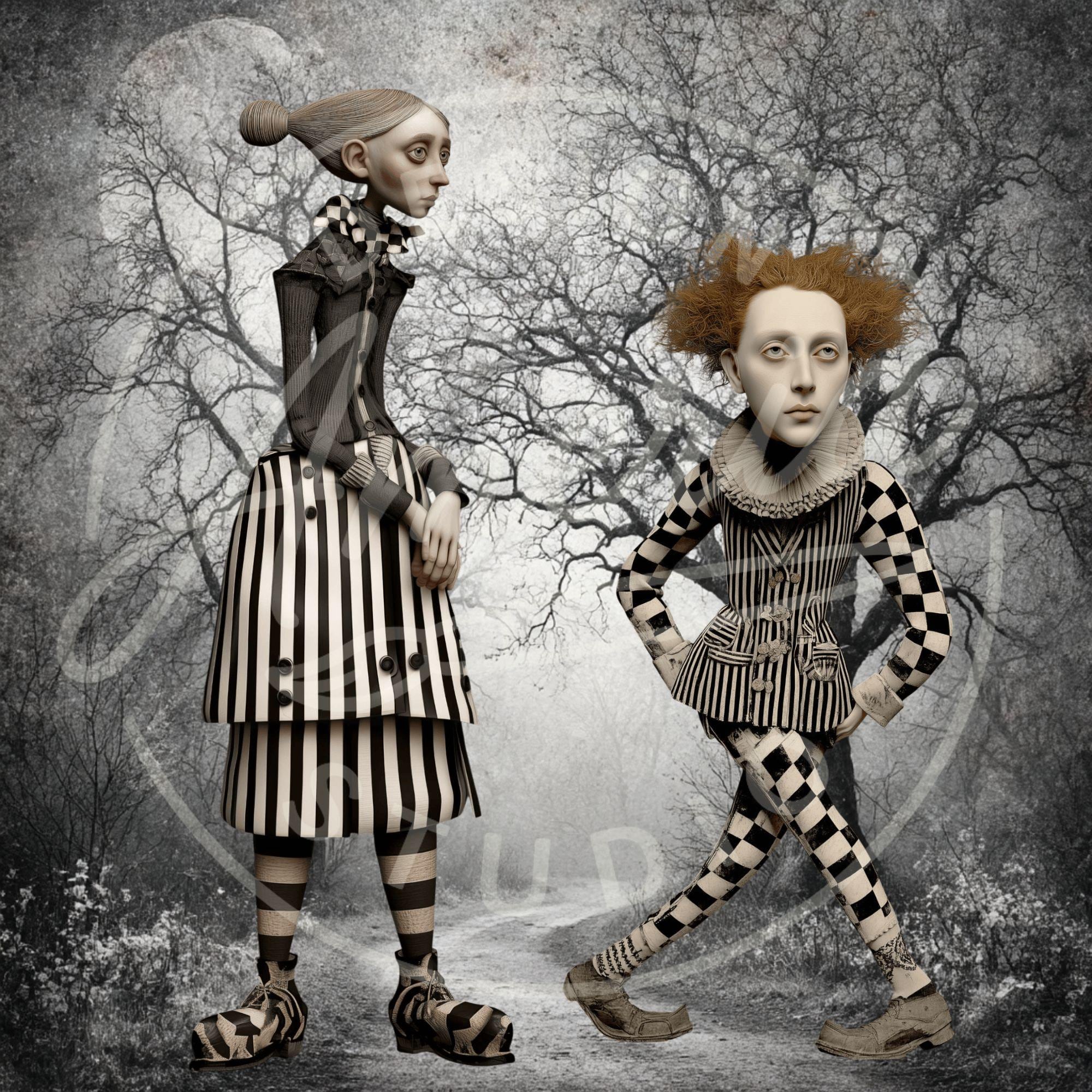 Striped Whimsy | Quirky & Peculiar People Clipart 136 PNG + 68 ...