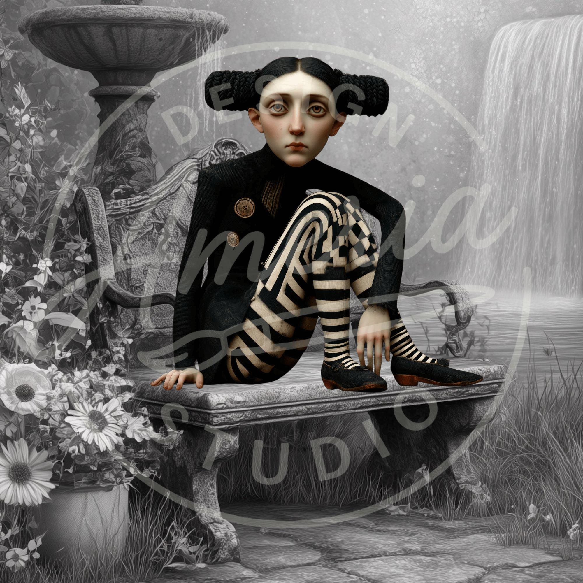 Striped Whimsy | Quirky & Peculiar People Clipart 136 PNG + 68 ...