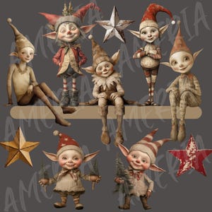 A Rustic Neutral Christmas - Neutral Rustic Vintage Christmas Elves ...