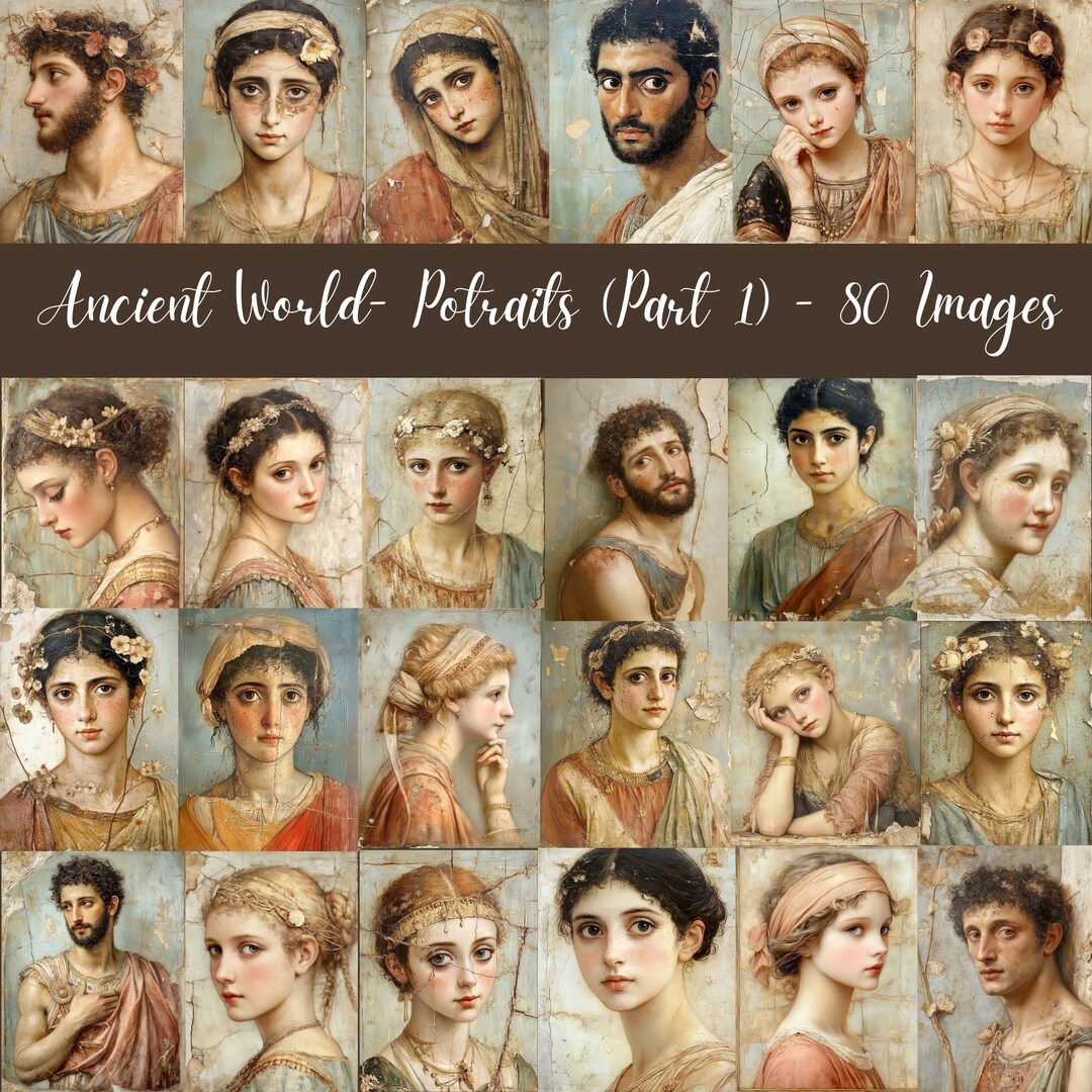 Ancient Fresco Portrait Art: Greece, Egypt, Rome (80 Jpgs) - Etsy