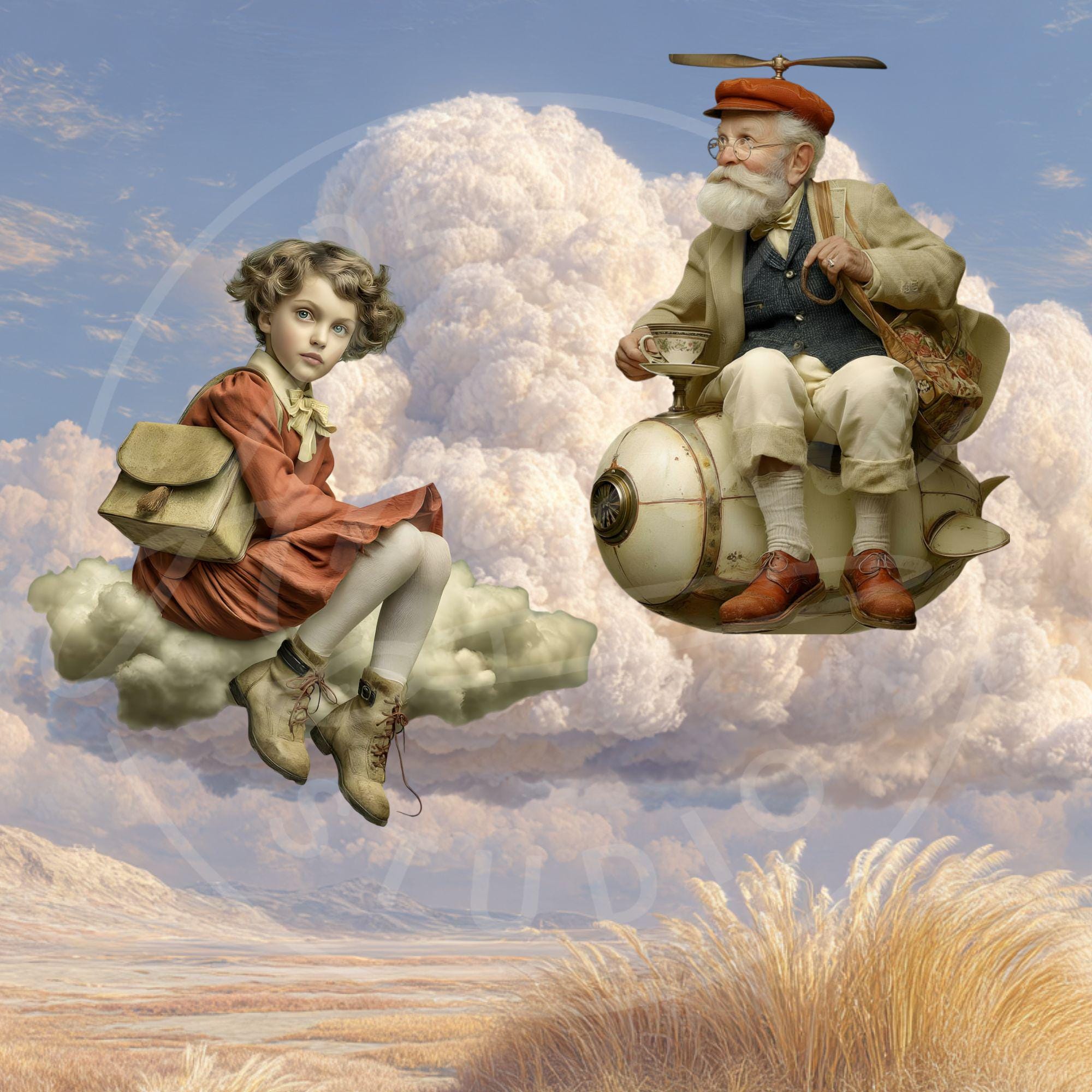 Vintage Whimsical Clipart Bundle – Daydream Escape Vol.1 | Surreal ...