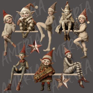 A Rustic Neutral Christmas - Neutral Rustic Vintage Christmas Elves ...